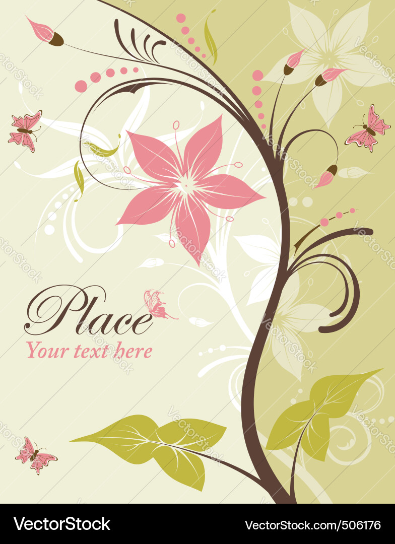 Flower frame Royalty Free Vector Image - VectorStock