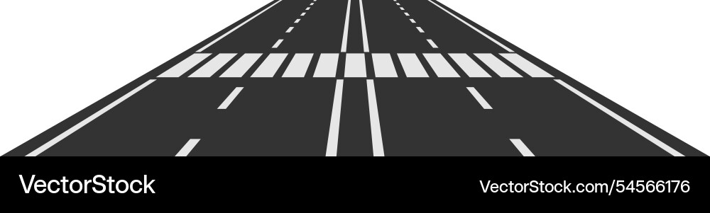 Pedestrian crossing with white stripes painted on Vector Image