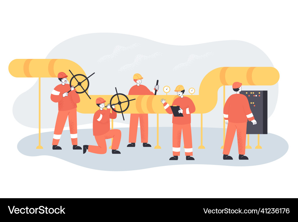 People in uniform carrying out control Royalty Free Vector