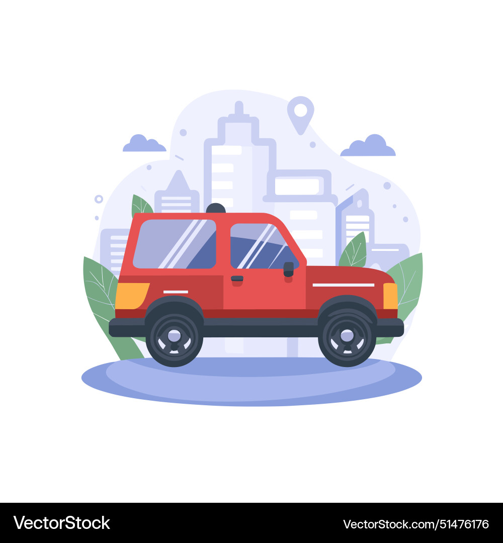 Vehicle flat style Royalty Free Vector Image - VectorStock
