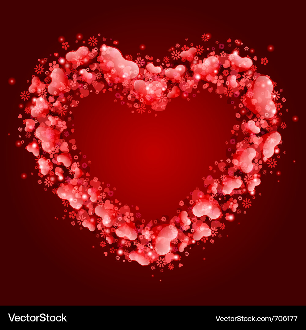 Hearts frame Royalty Free Vector Image - VectorStock
