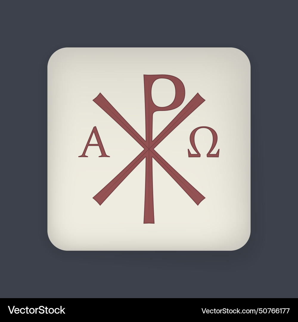 Monogramma christi monogram of jesus christ Vector Image