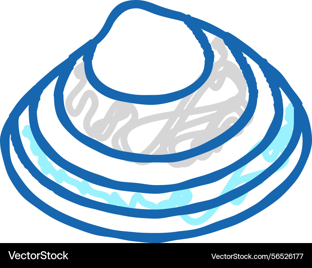 Surf clam icon doodle Royalty Free Vector Image
