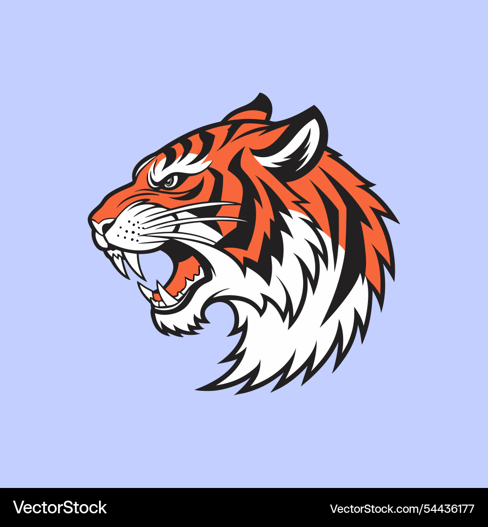 Tiger head logo Royalty Free Vector Image - VectorStock