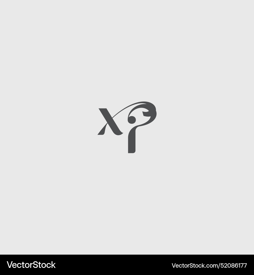 Xi letter simple and minimalism classy black Vector Image