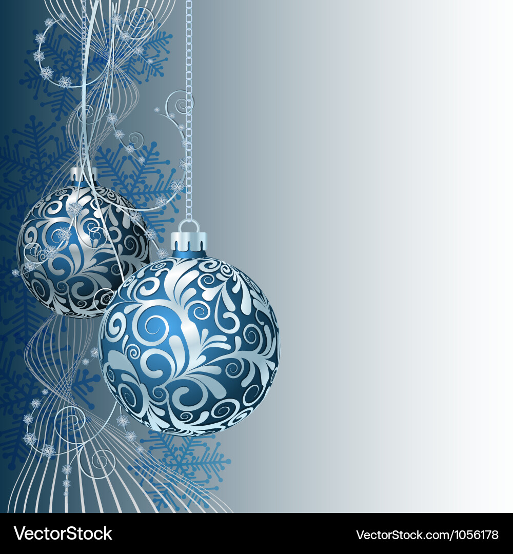 Blue christmas card Royalty Free Vector Image - VectorStock