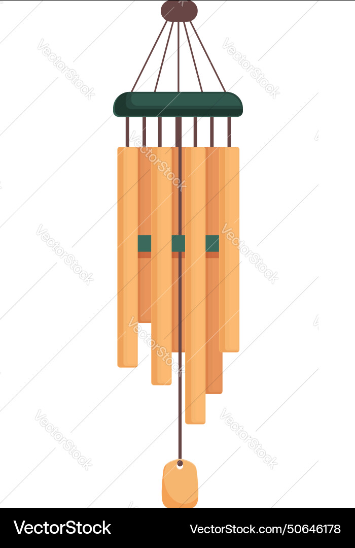 Cloud festival wind chime icon cartoon Royalty Free Vector