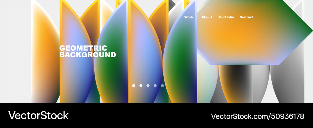 Colorful gradients with abstract geometric shapes Vector Image