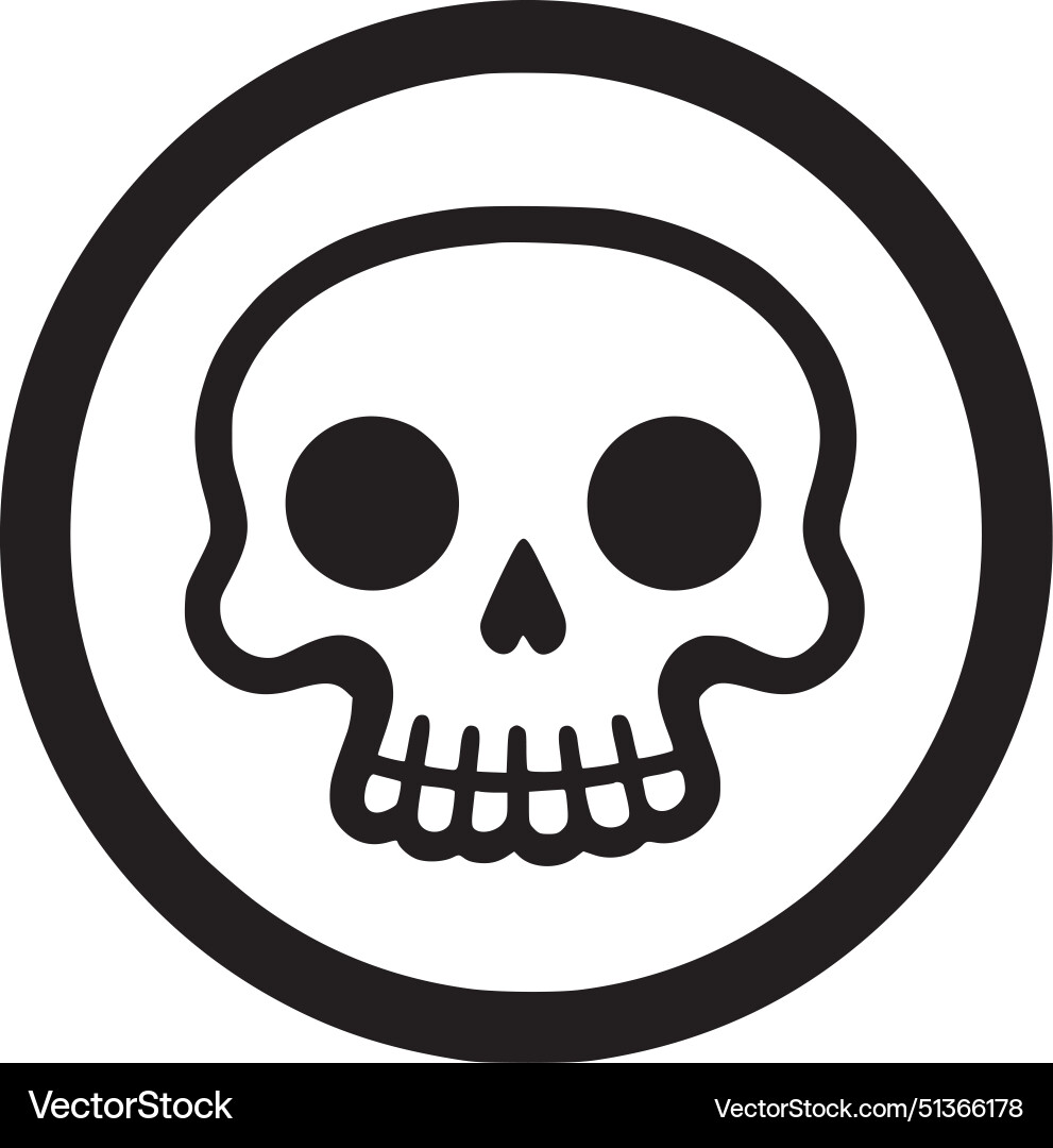Death - black and white isolated icon Royalty Free Vector