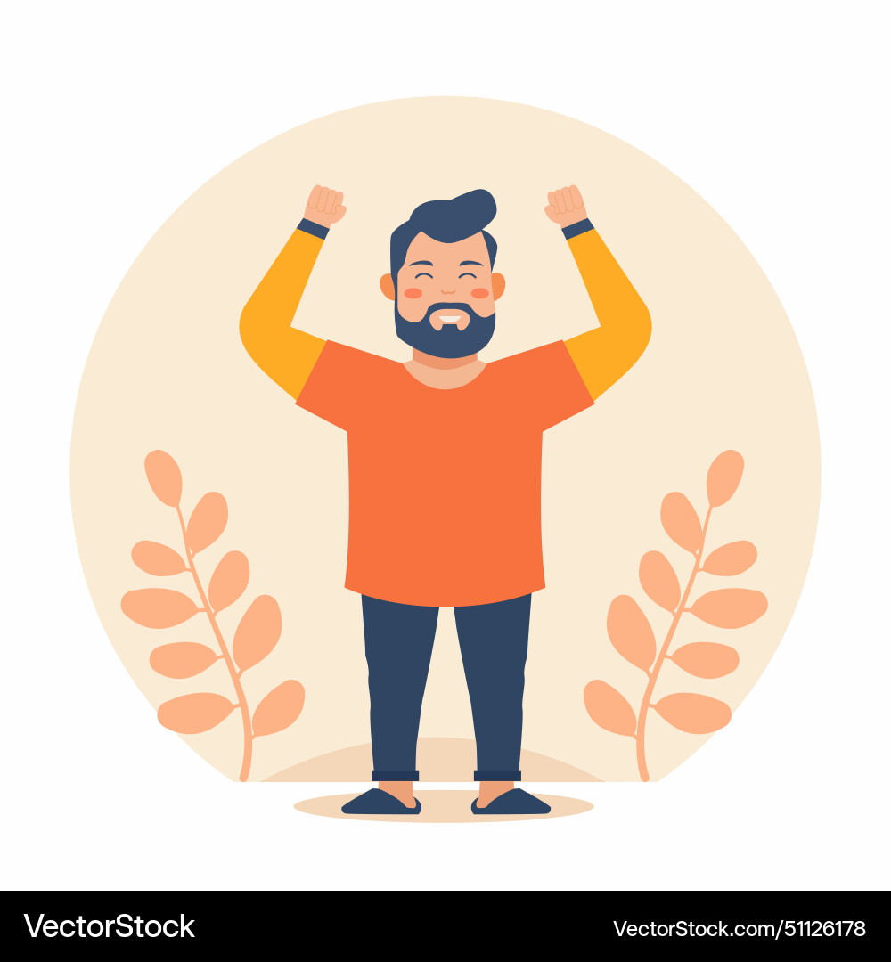 Happy father day celebration with character Vector Image