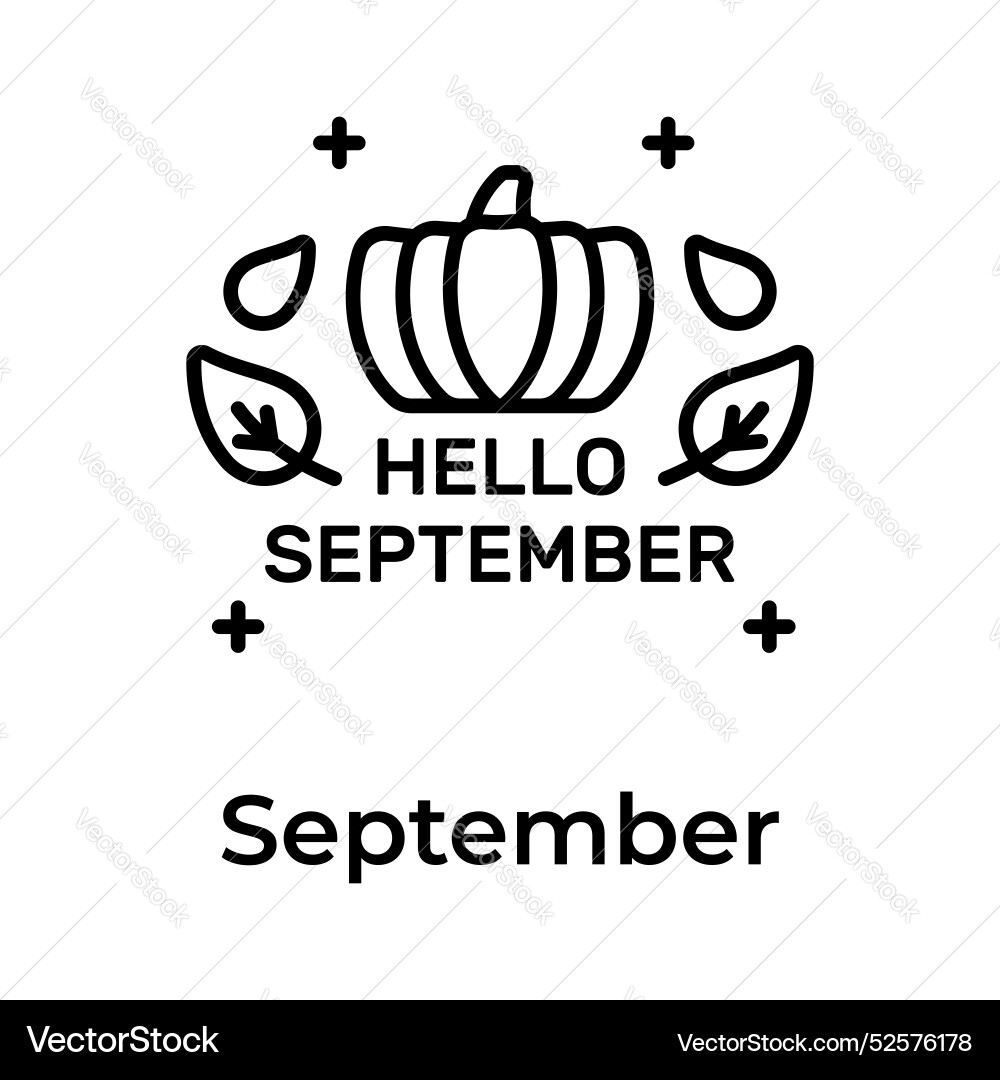 Hello september Royalty Free Vector Image - VectorStock