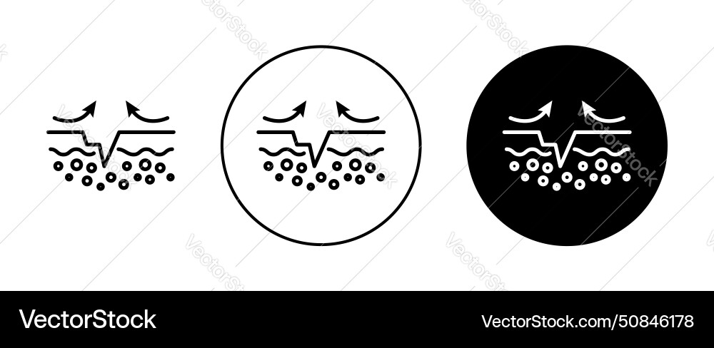 Skin healing icon set acne heal process symbol Vector Image