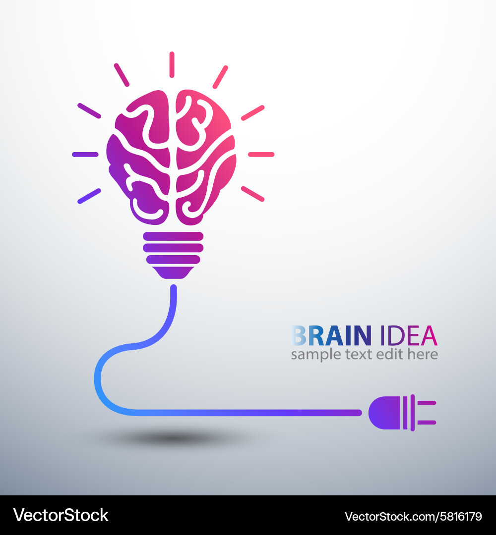 Brain idea5 Royalty Free Vector Image - VectorStock
