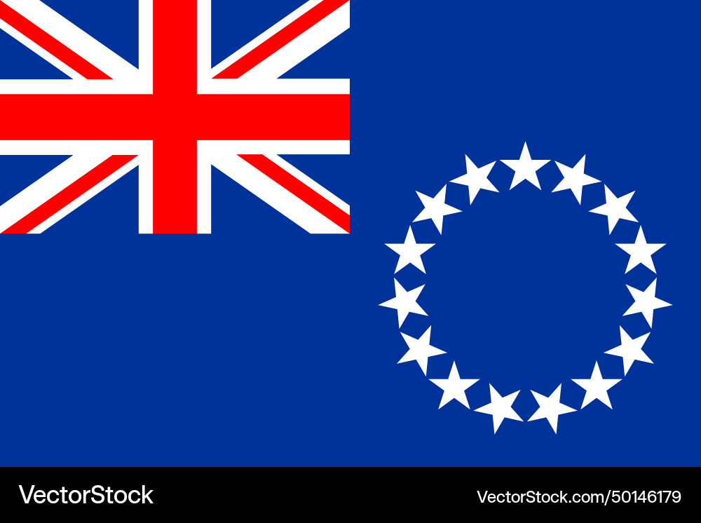 Flags of cook islands Royalty Free Vector Image