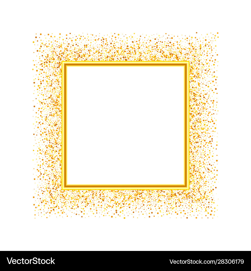 Glitter frame template for banner Royalty Free Vector Image