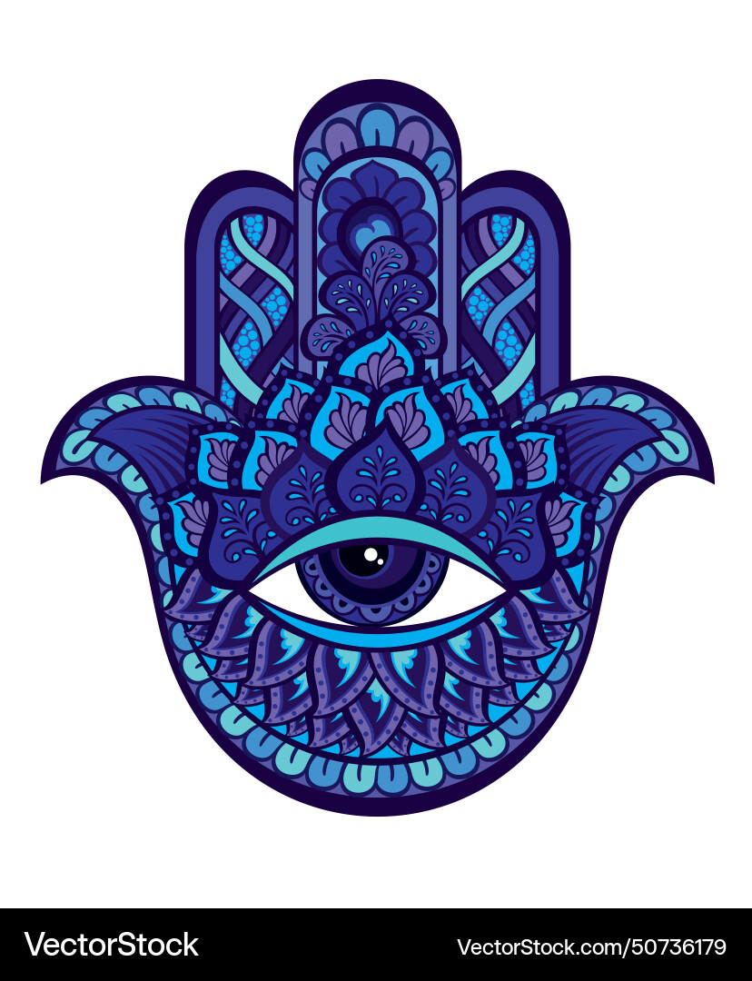 Hamsa hand symbol Royalty Free Vector Image - VectorStock