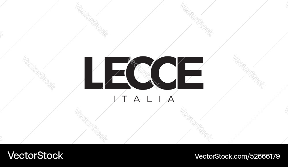 Lecce in the italia emblem design features Vector Image