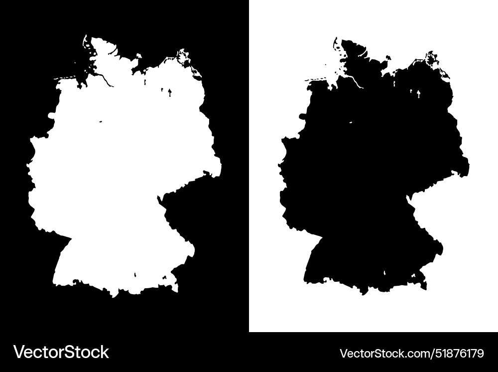 Map of the germany Royalty Free Vector Image - VectorStock