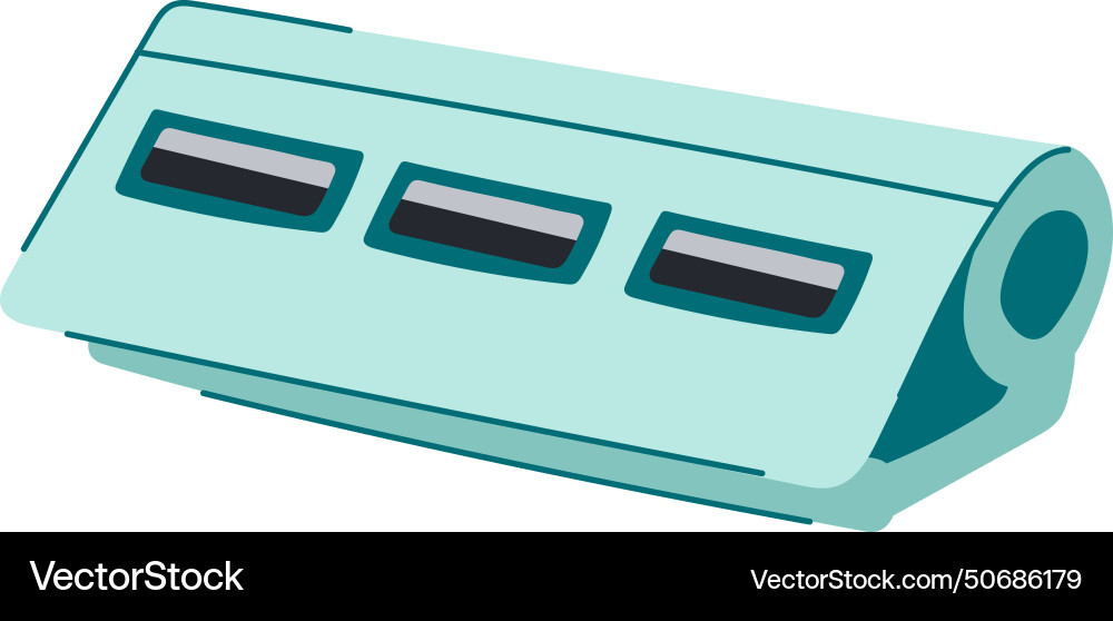 Notebook usb hub cartoon Royalty Free Vector Image