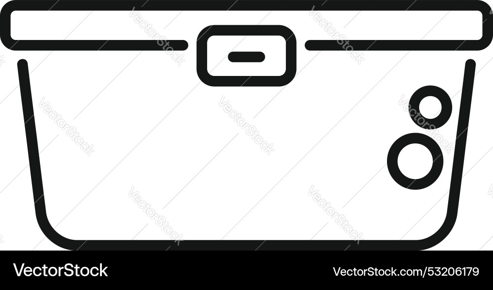 Plastic container with lid keeping food fresh icon