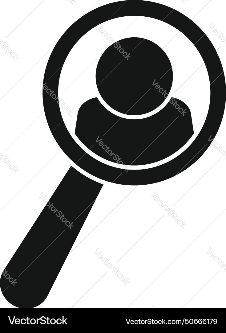 Search candidate icon simple human best Royalty Free Vector