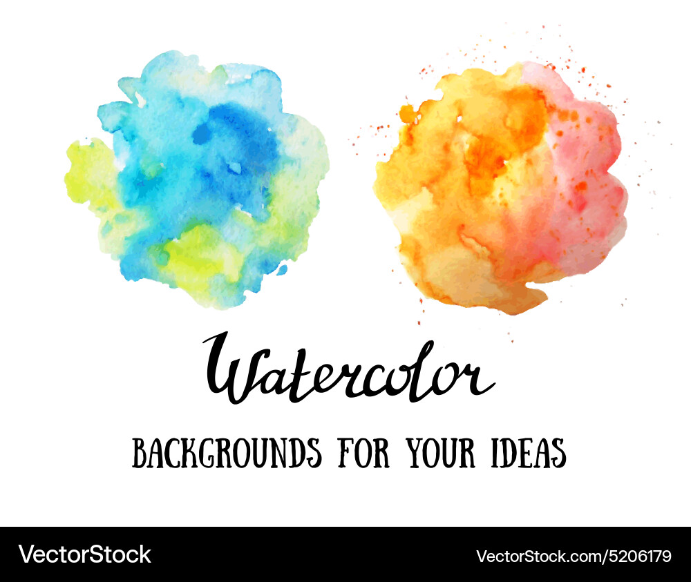 Set of abstract watercolor backgrounds Royalty Free Vector