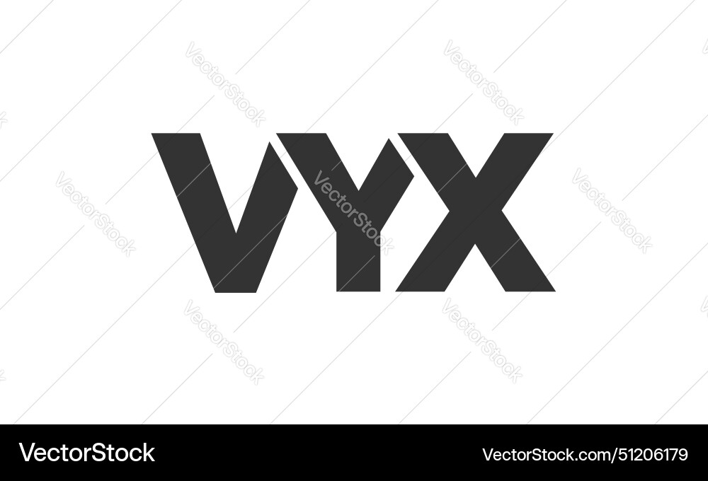 Vyx logo design template with strong and modern Vector Image