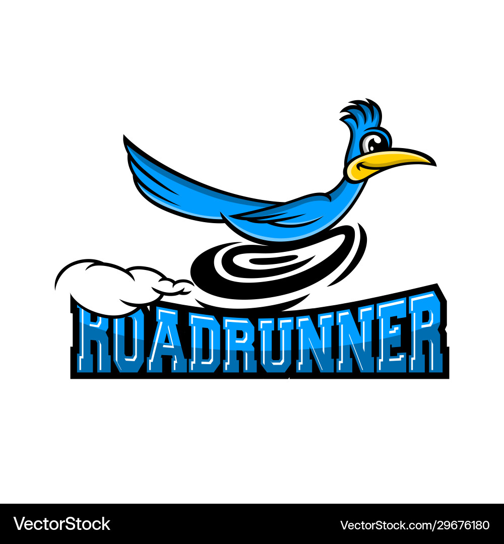 Modern roadrunner bird logo Royalty Free Vector Image