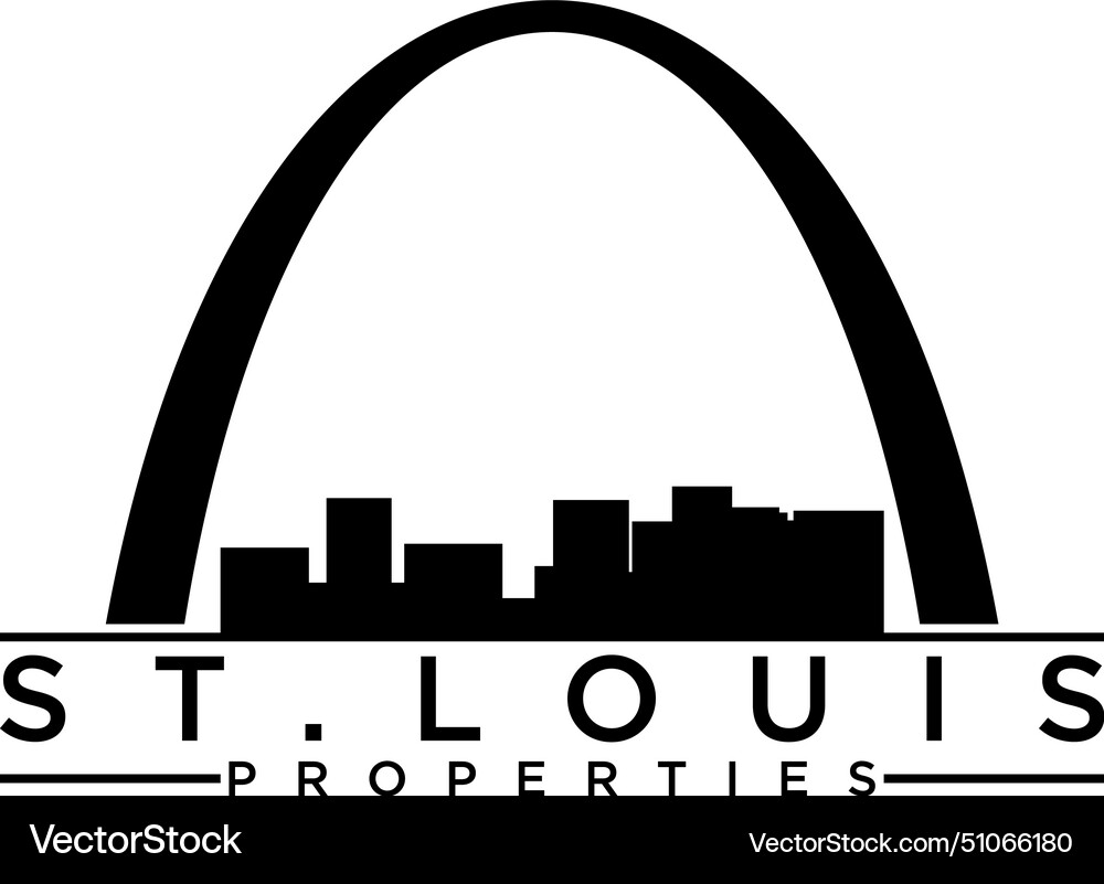 St. Louis Skyline Logo Royalty Free Vector Image