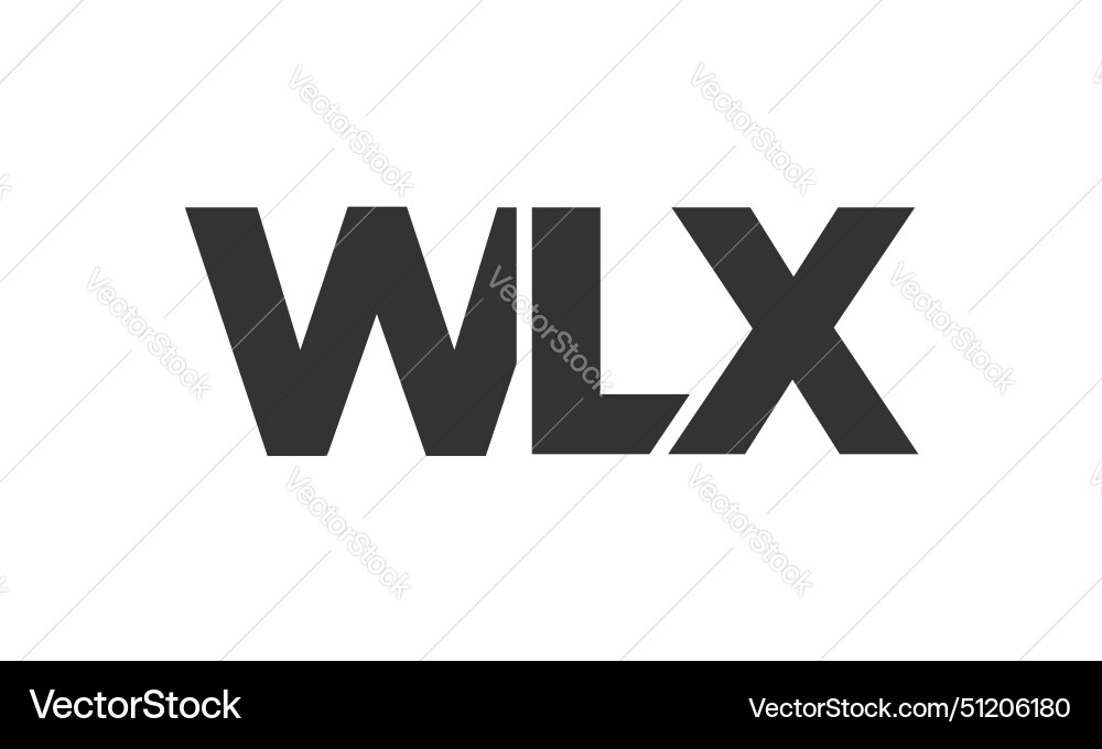 Wlx logo design template with strong and modern Vector Image