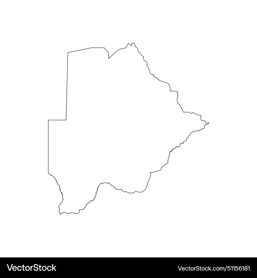 Botswana map icon Royalty Free Vector Image - VectorStock