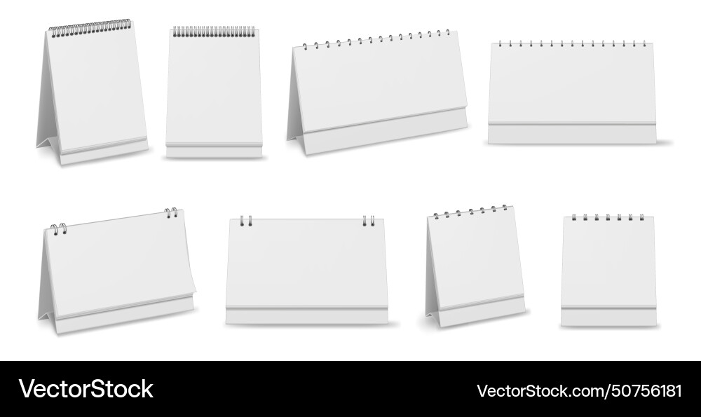 Calendar organizer mockup realistic Royalty Free Vector