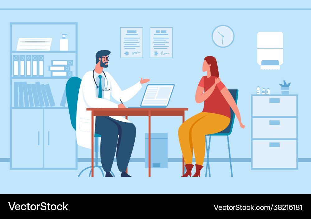 Doctor consultation physician consulting Vector Image