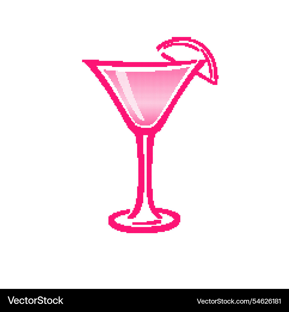 For bar menu alcoholic cocktail line drawing Vector Image