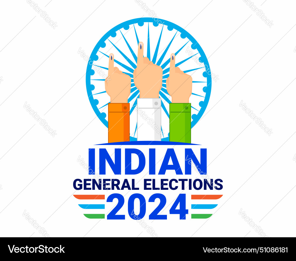 India general election campaign Royalty Free Vector Image
