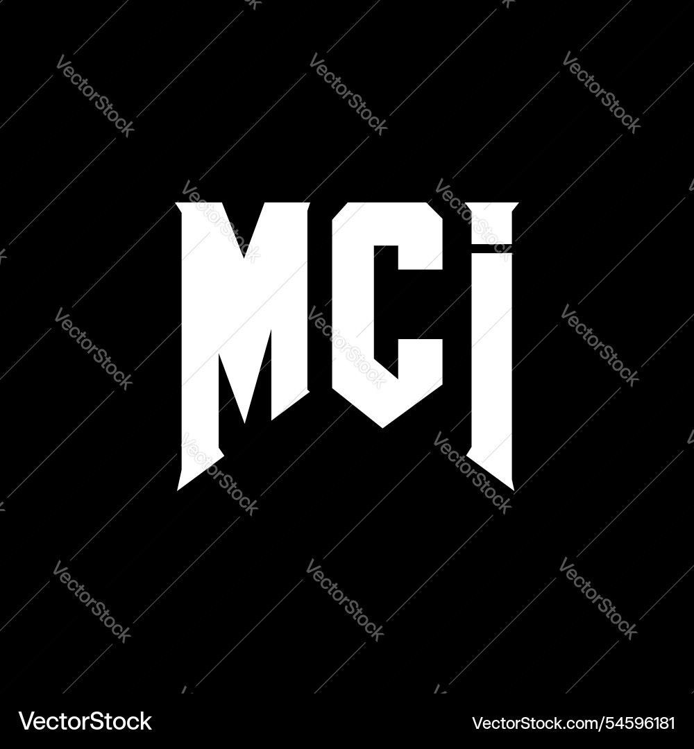 Mci letter logo design for technology company Vector Image