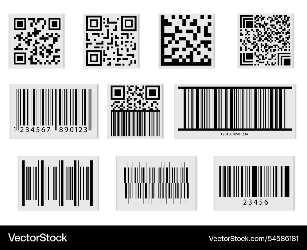 Realistische detaillierte 3d Digital Barcode Supermarkt