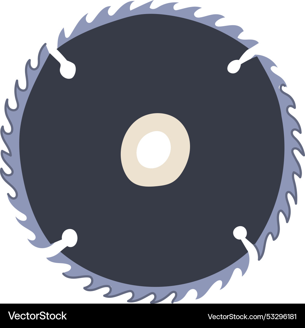 Speed circular saw blade cartoon Royalty Free Vector Image