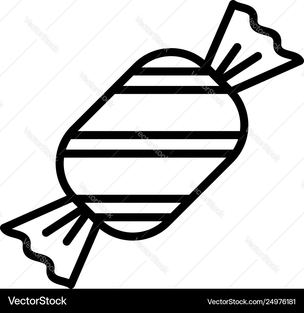 Sweet toffee icon outline style Royalty Free Vector Image