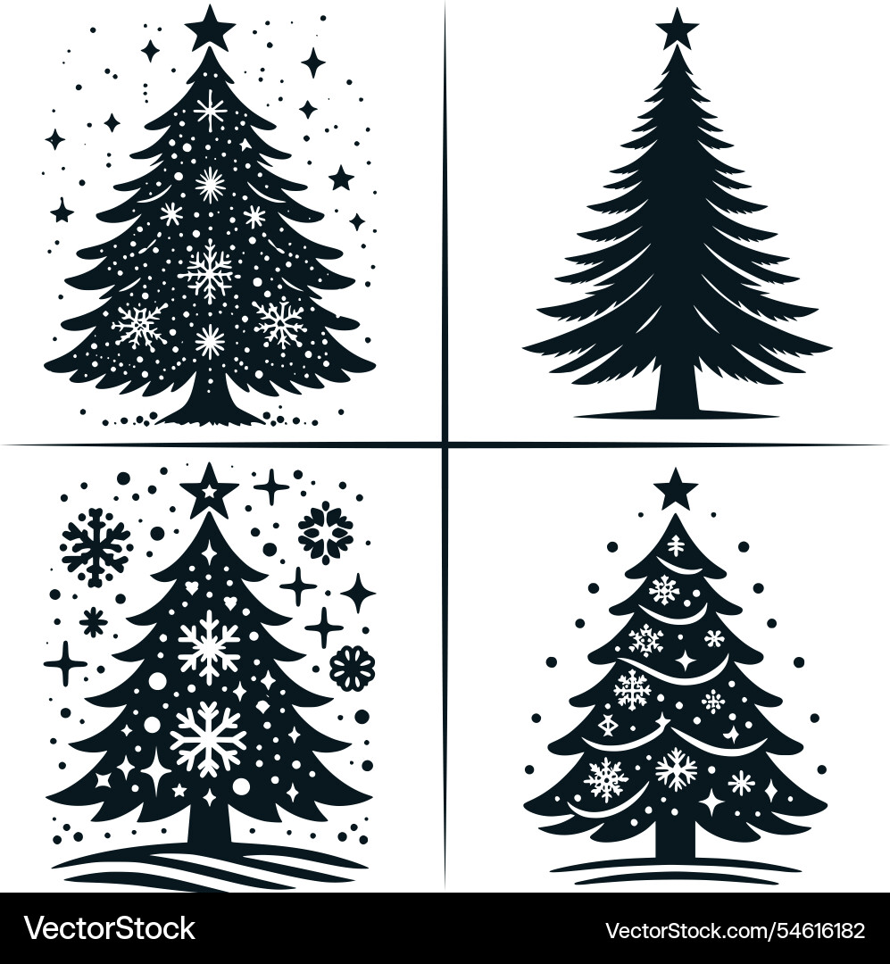 Christmas tree svg bundlechristmas svgchris Vector Image
