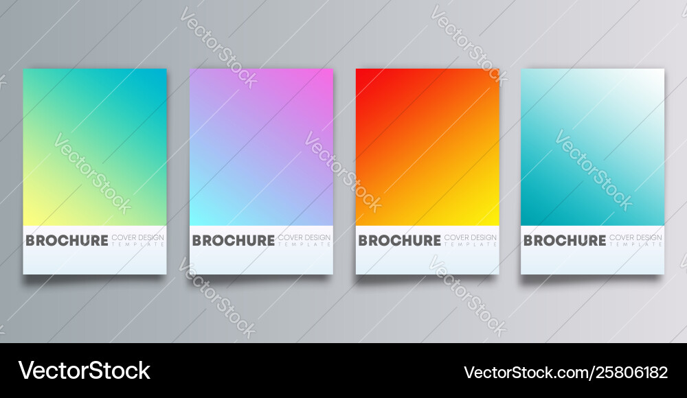 Colorful gradient backgrounds set for flyer Vector Image