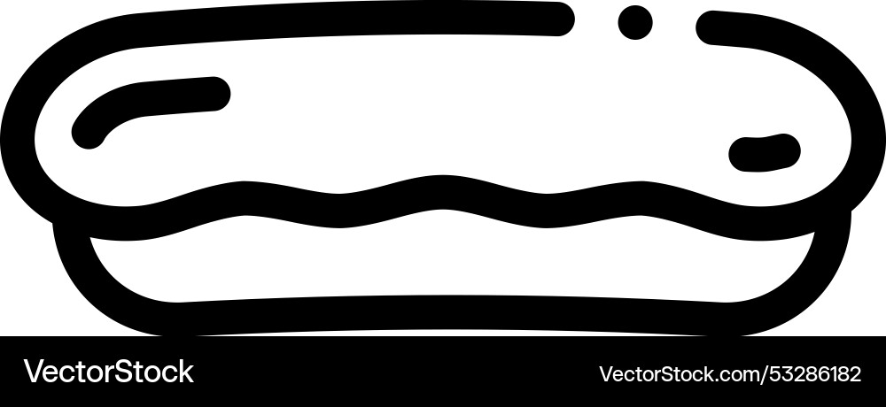 Eclair icon thin linear style design isolated Vector Image
