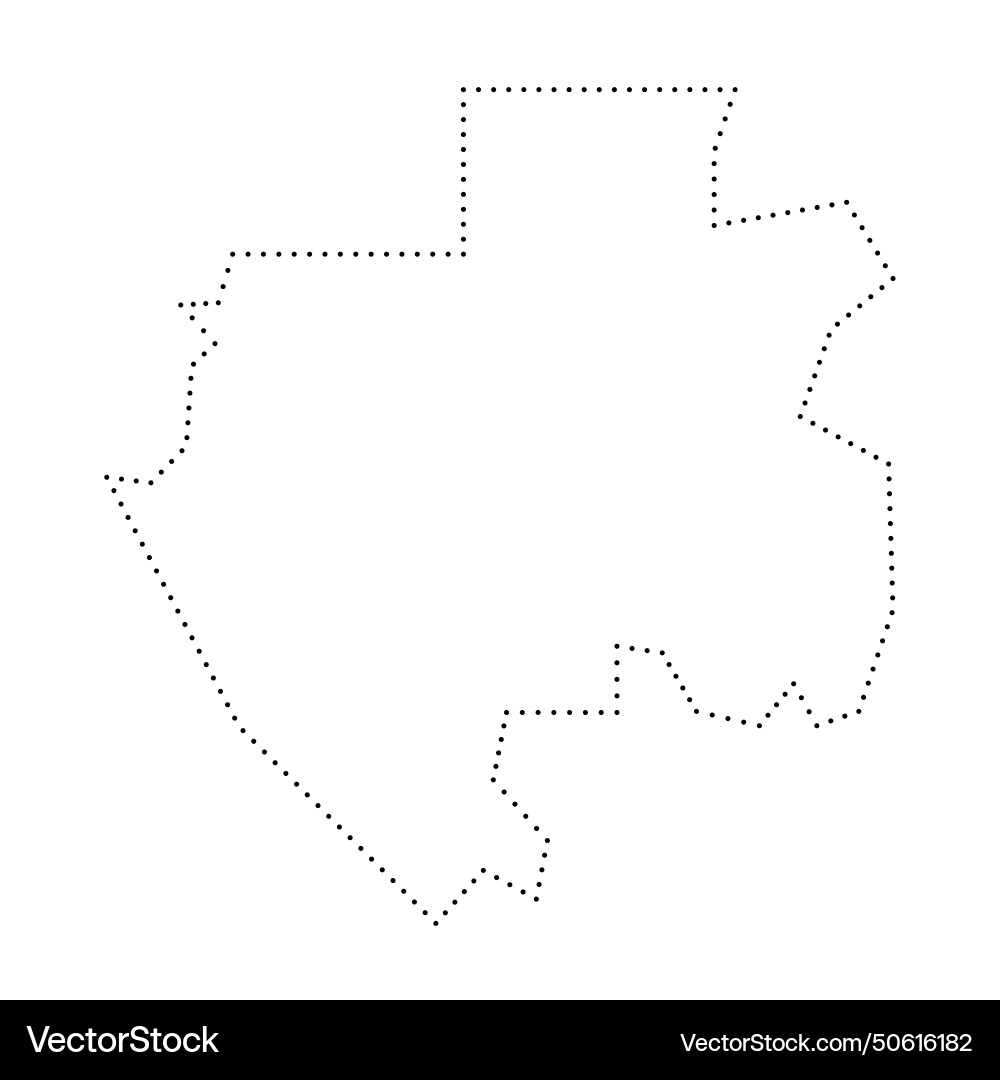 Gabon dotted outline map Royalty Free Vector Image