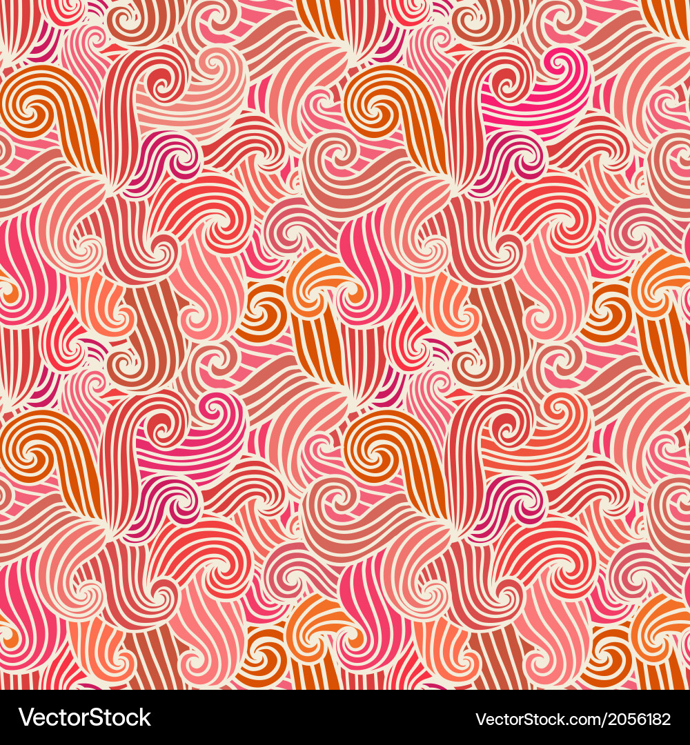 Hand drawn wavy background Royalty Free Vector Image