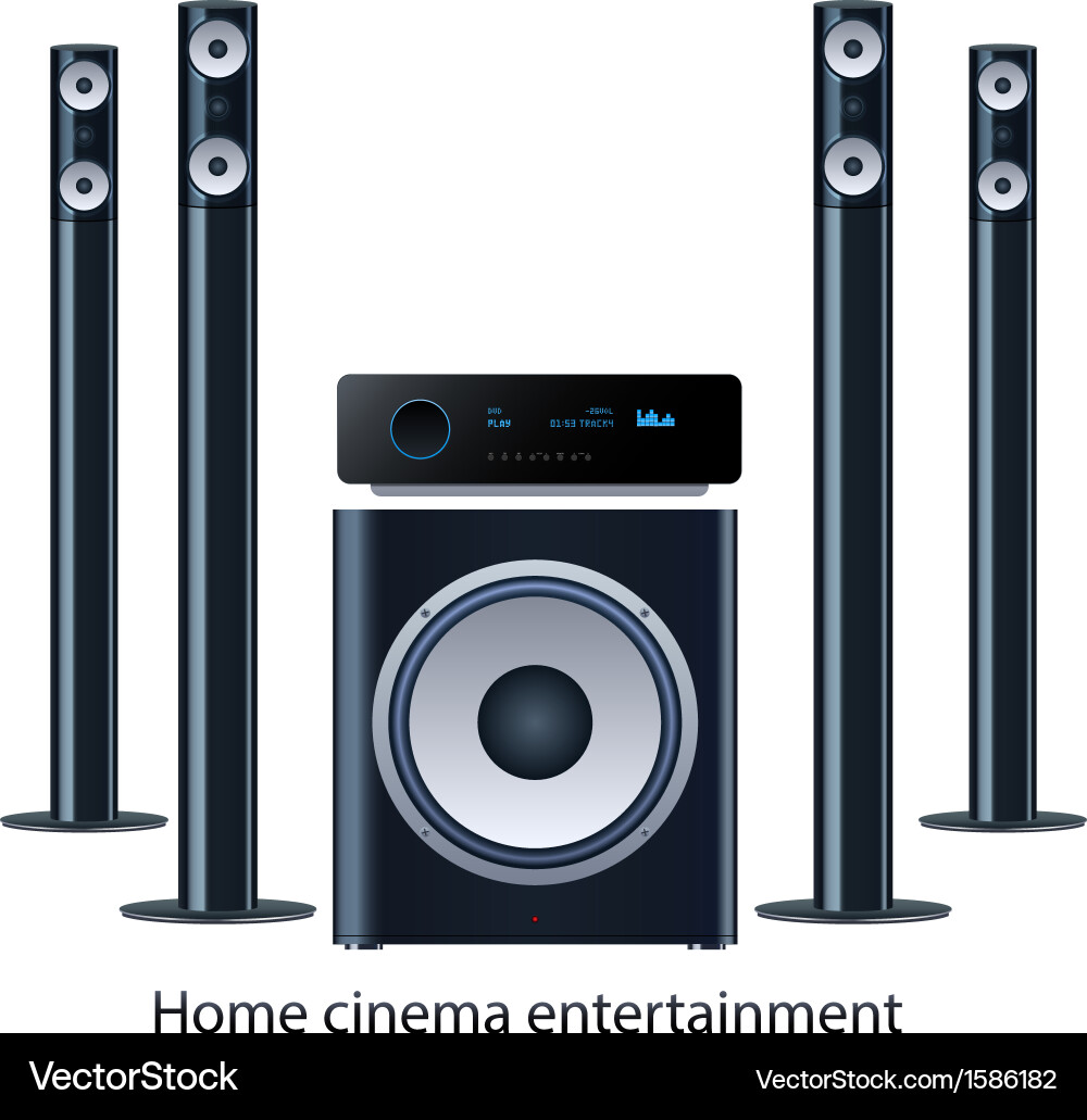 Home cinema speker system Royalty Free Vector Image