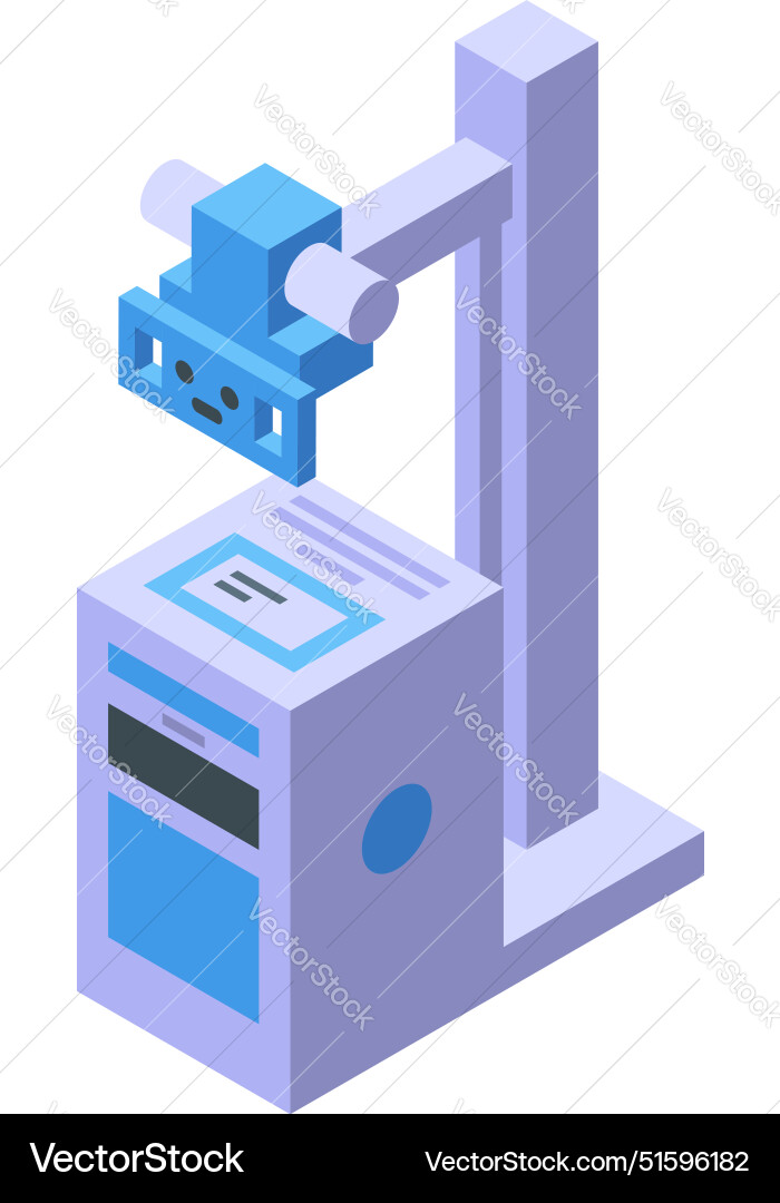 Modern medical x ray machine generating Royalty Free Vector