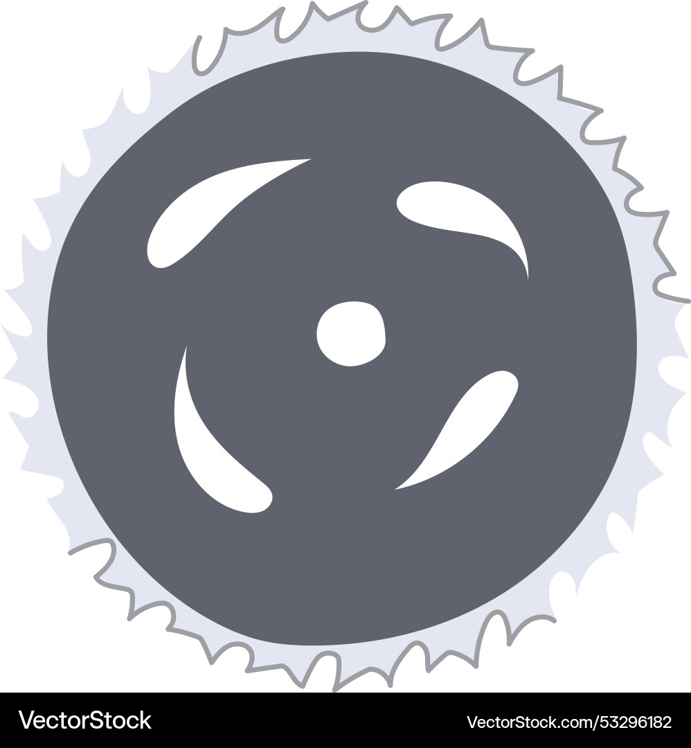 Precision circular saw blade cartoon Royalty Free Vector