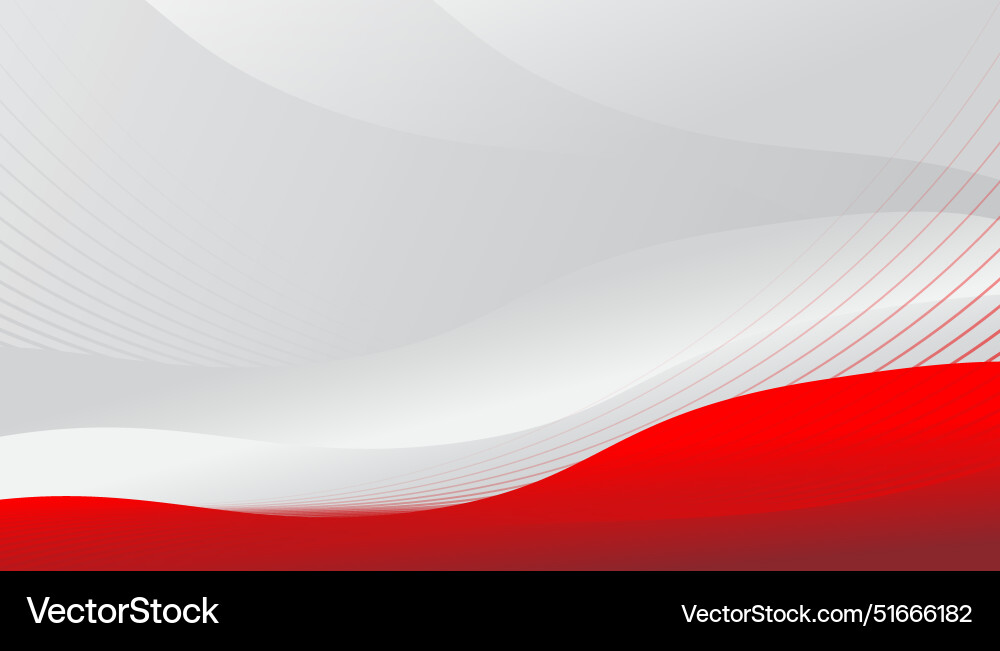 Red curve on a white background Royalty Free Vector Image
