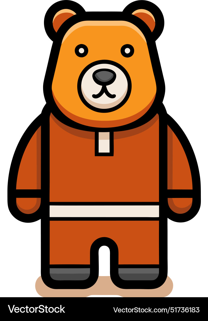 Cute bear cartoon icon Royalty Free Vector Image