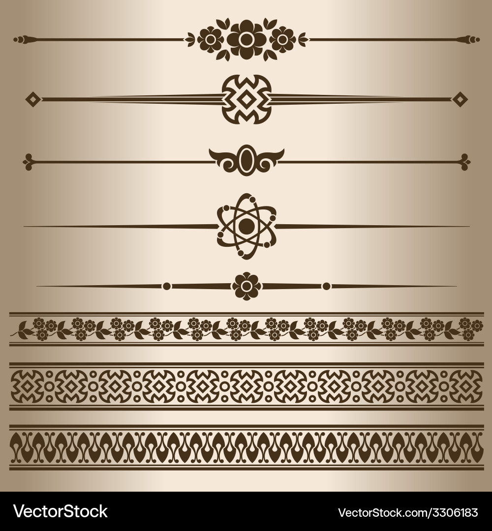 Decorative lines Royalty Free Vector Image - VectorStock